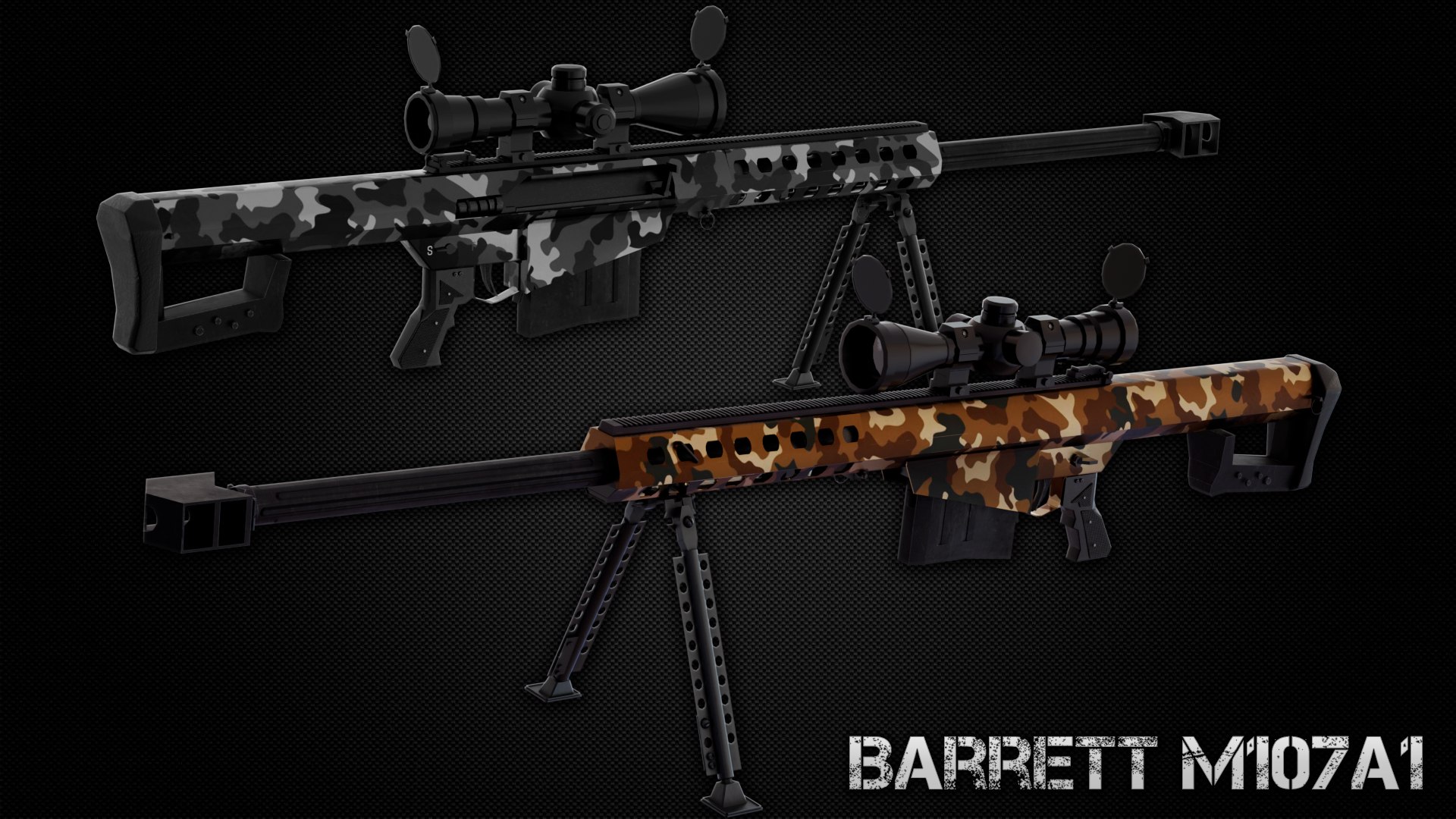 M107a1 Barrett Sniper Rifle 3D Model - TurboSquid 2206370