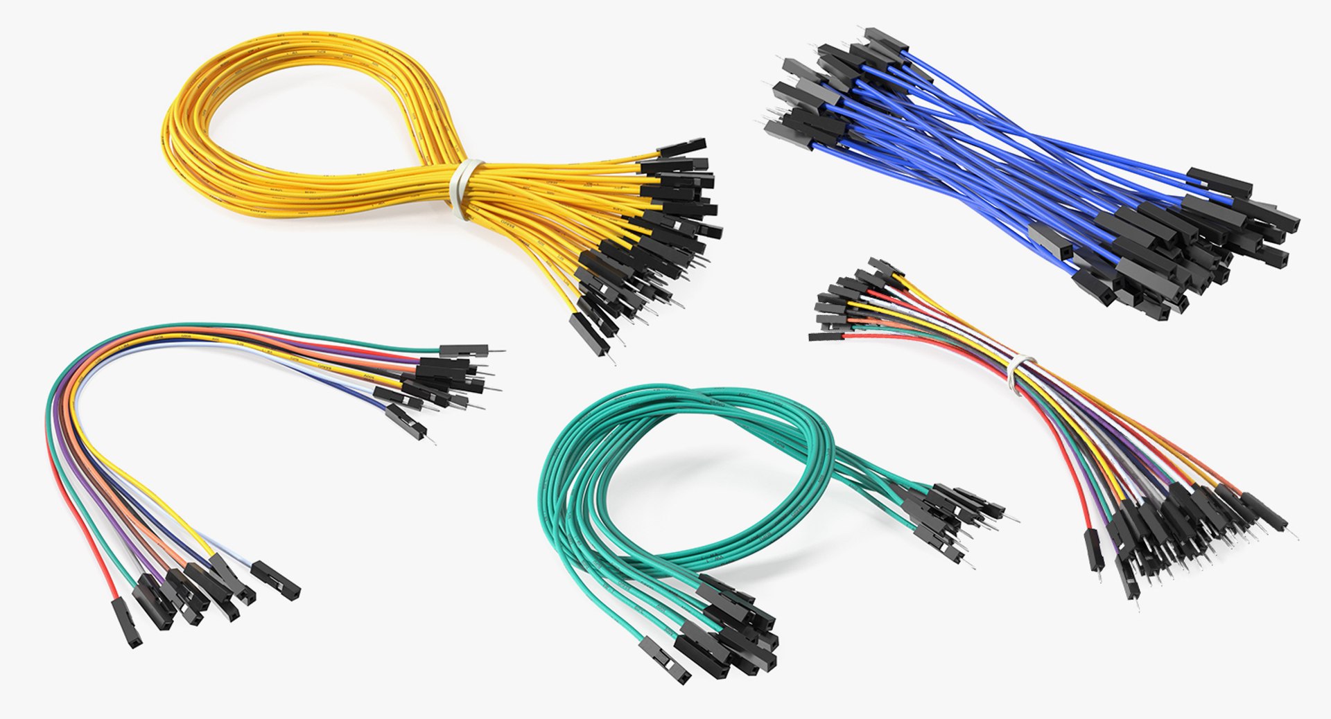 Jumper Wires Collection 3 3D model - TurboSquid 1958363