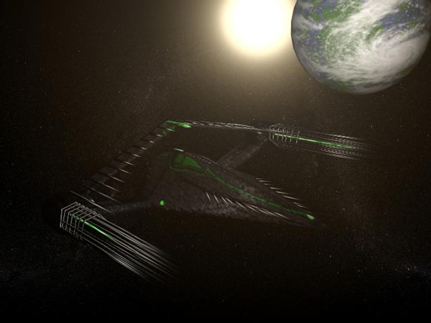 Unique Spaceship 3d Model