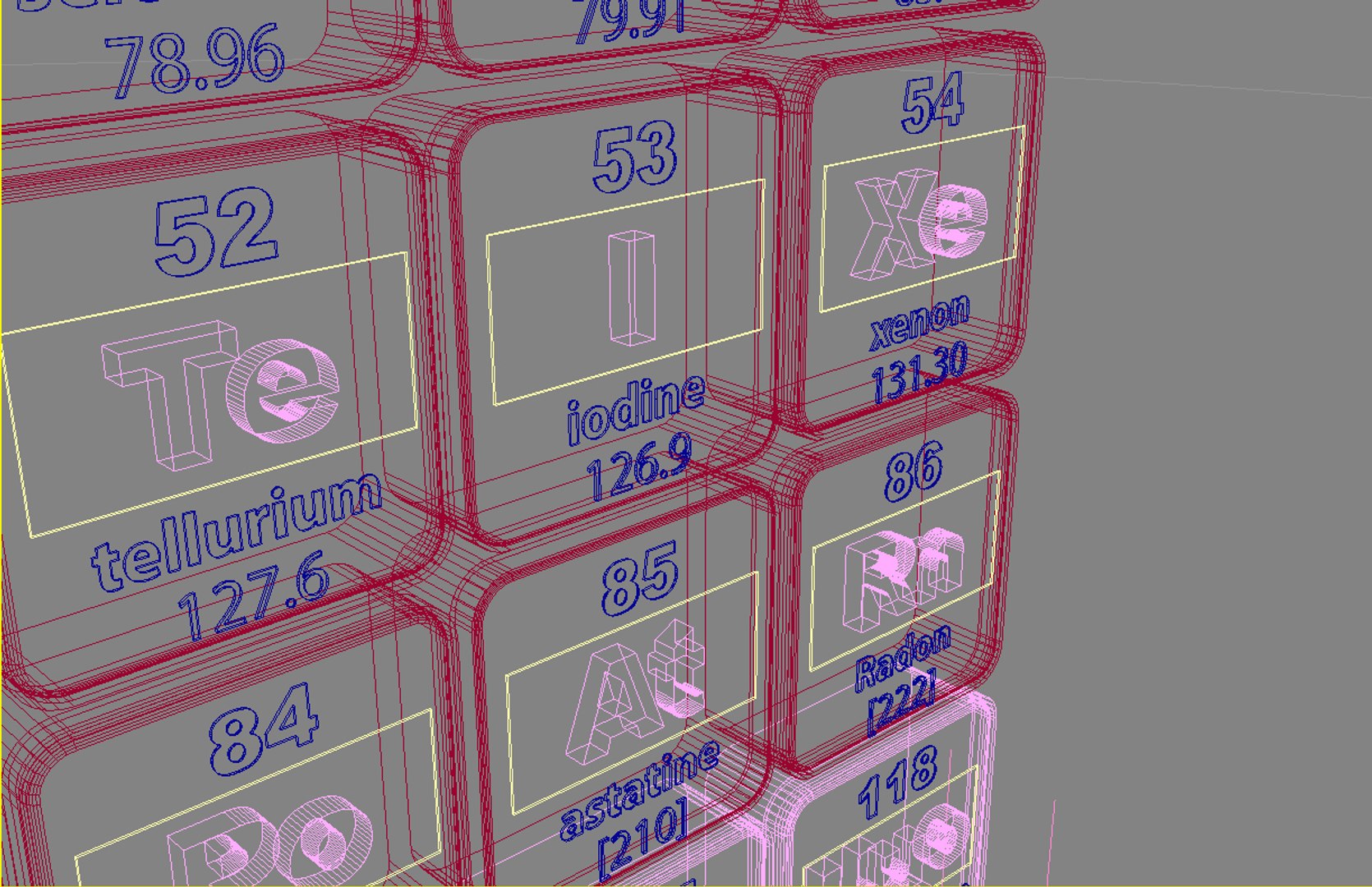 periodic table 3d model