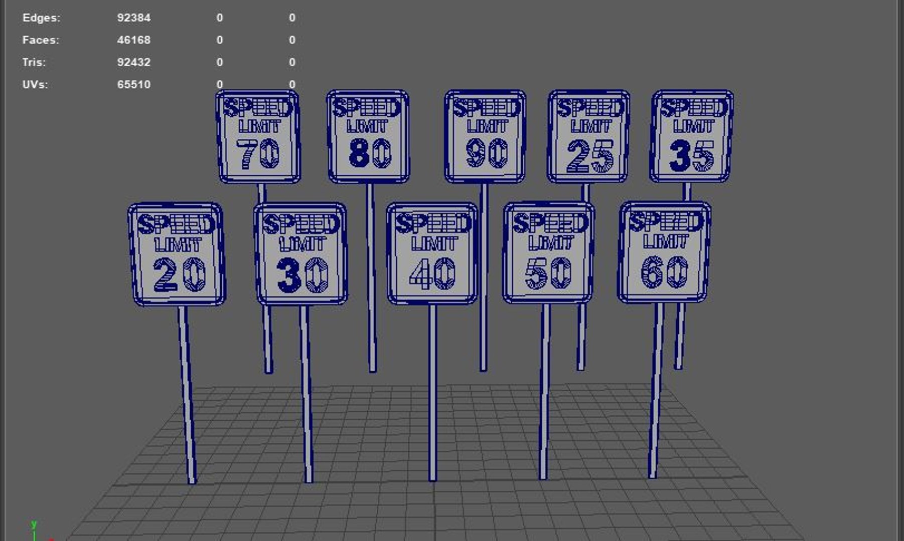3D Speed Limit Sign 3D Model - TurboSquid 2361105
