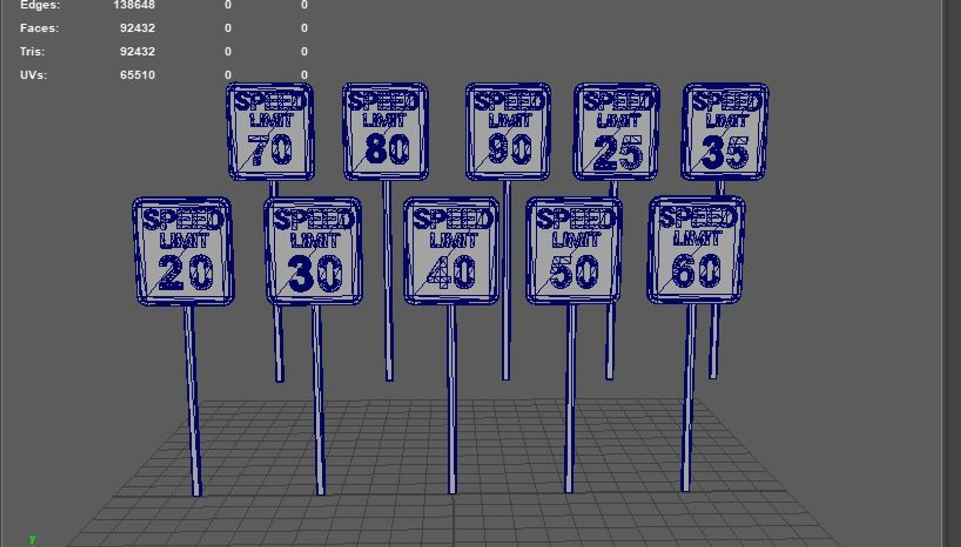 3D Speed Limit Sign 3D Model - TurboSquid 2361105