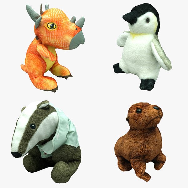 3d model panda toy animal