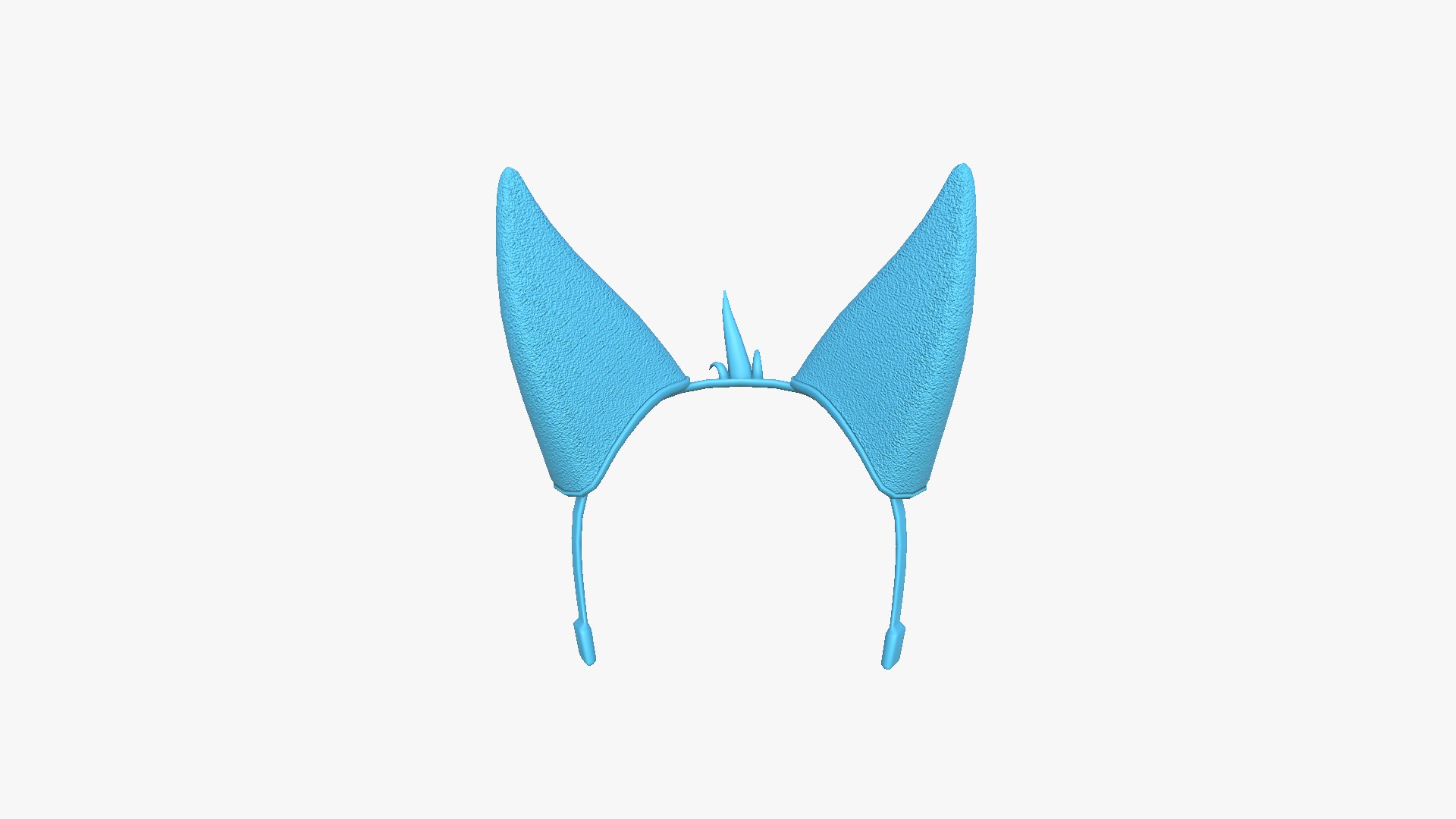 Furry Ears Tiara D03 Blue - Headband Character Design 3D model ...