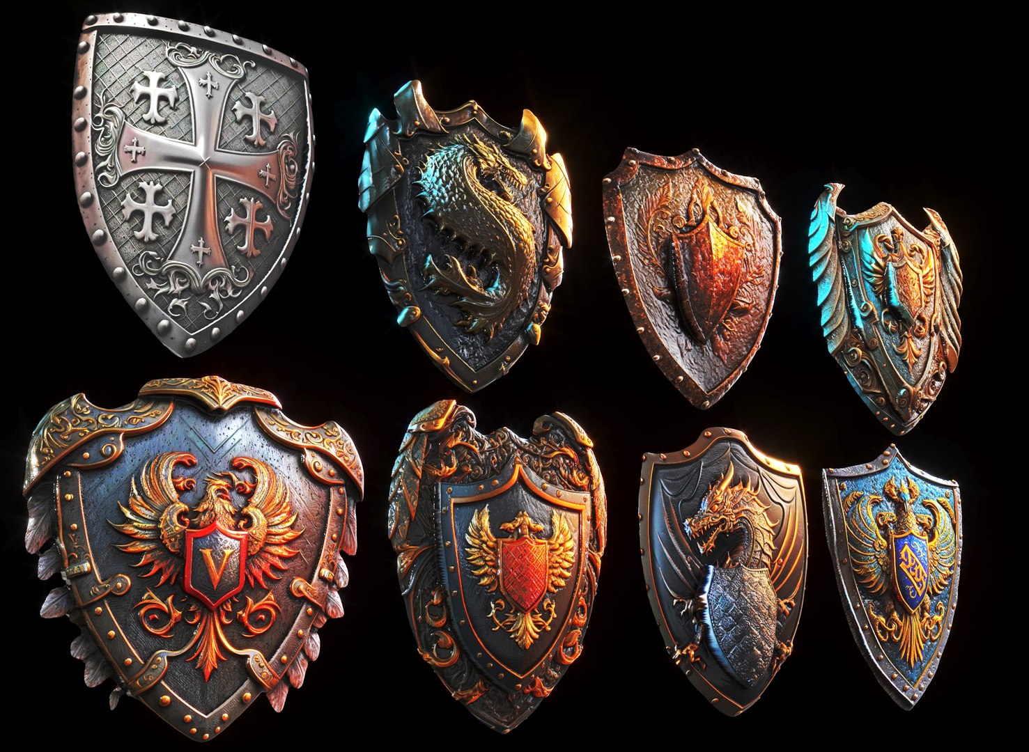 Magical Shields 3D model - TurboSquid 2166612