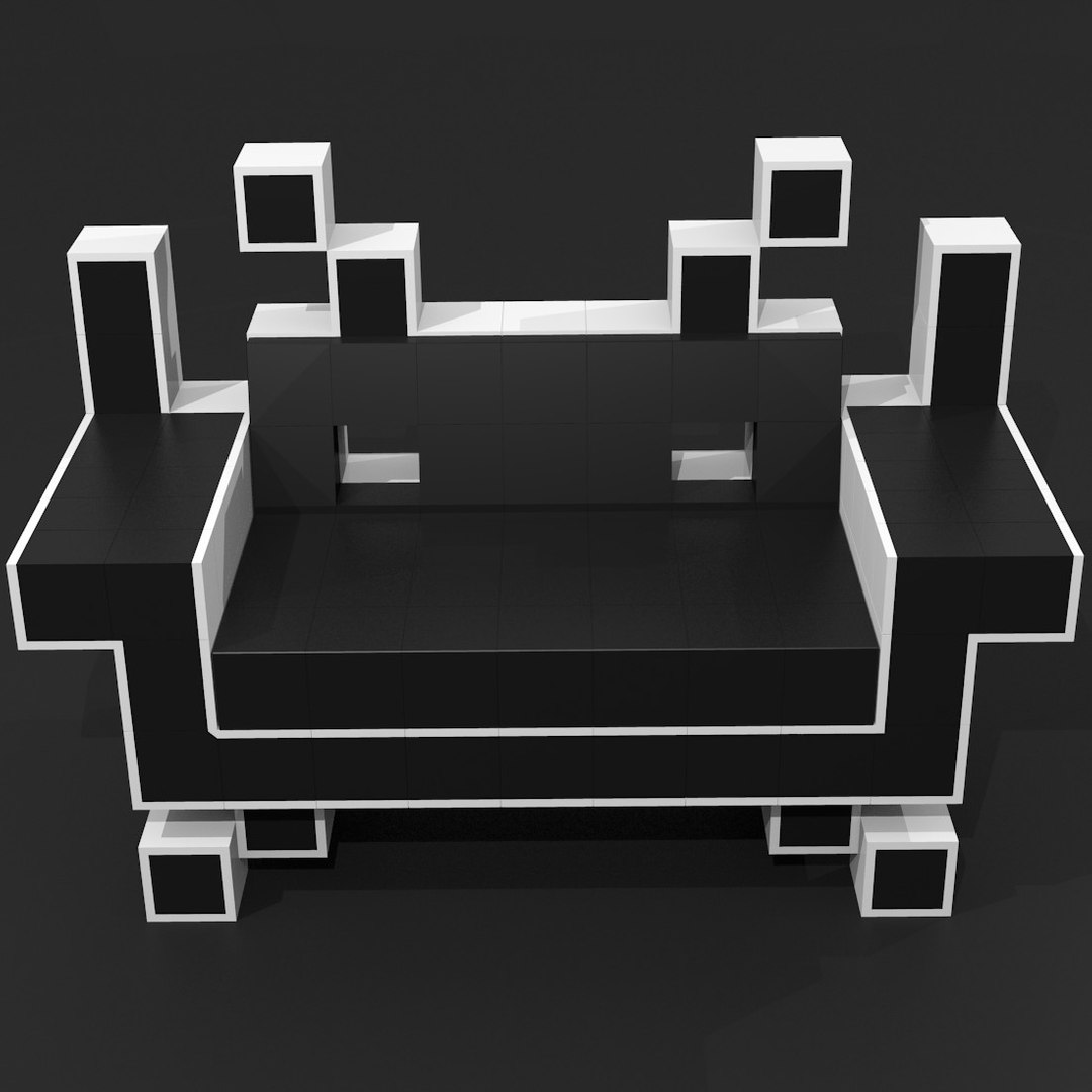 3d Model Of Couch Space Invaders