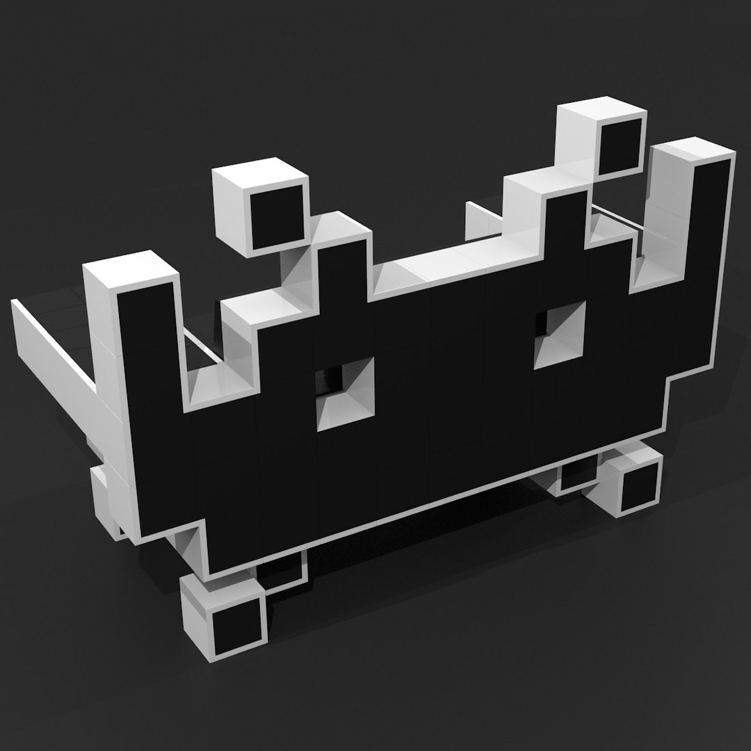 3d Model Of Couch Space Invaders