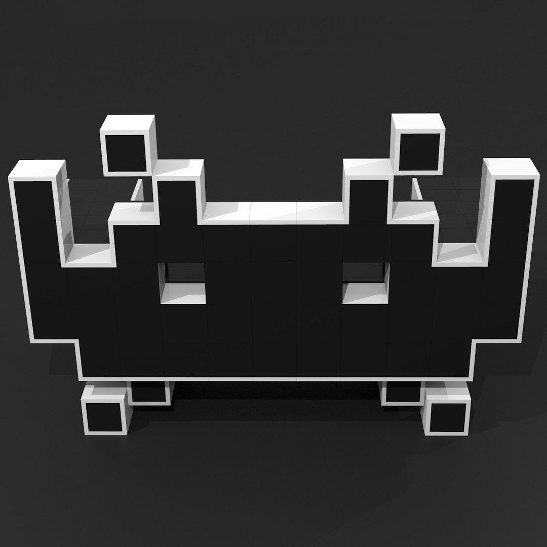 3d Model Of Couch Space Invaders