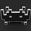 3d model of couch space invaders