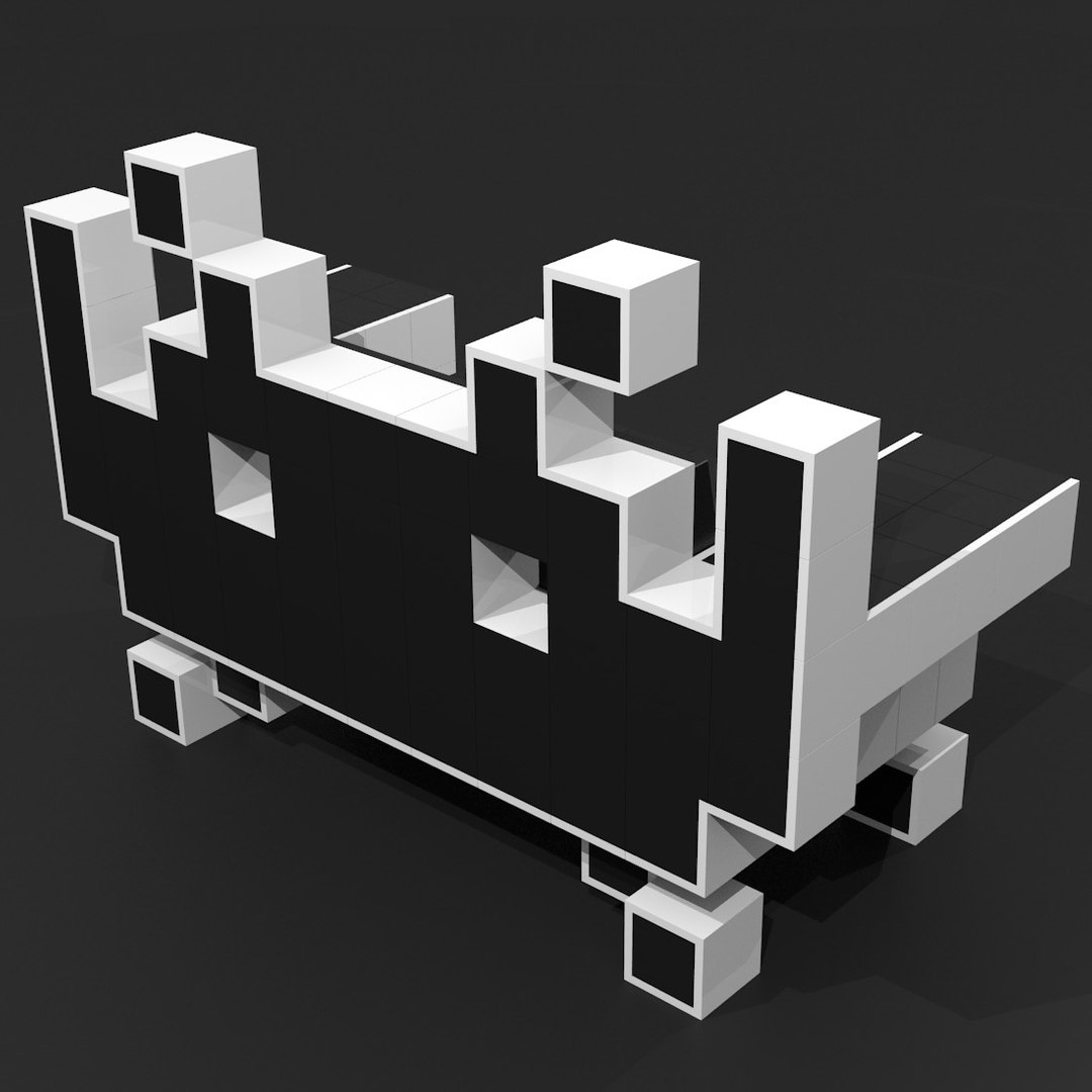 3d Model Of Couch Space Invaders