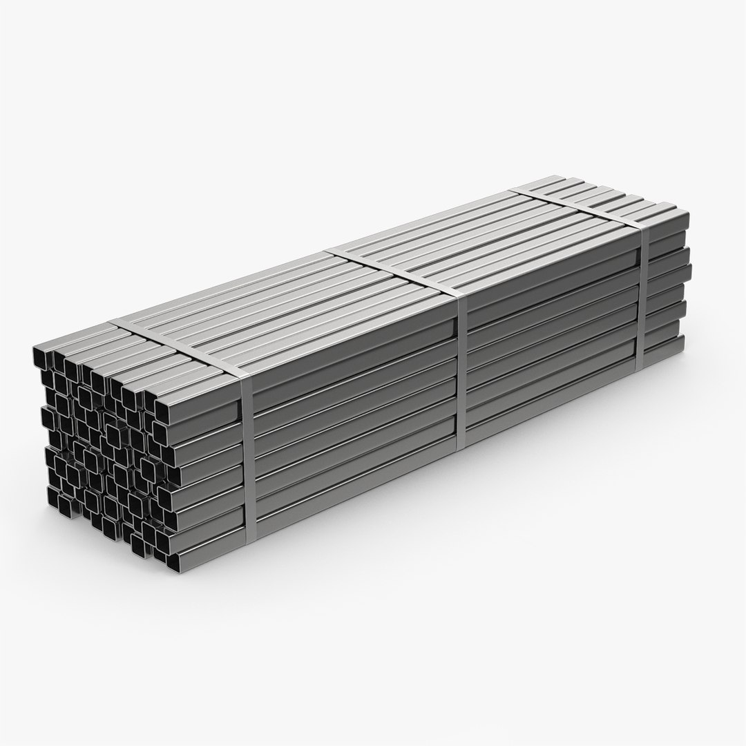 3D model Stacked Steel Beams - TurboSquid 2033432
