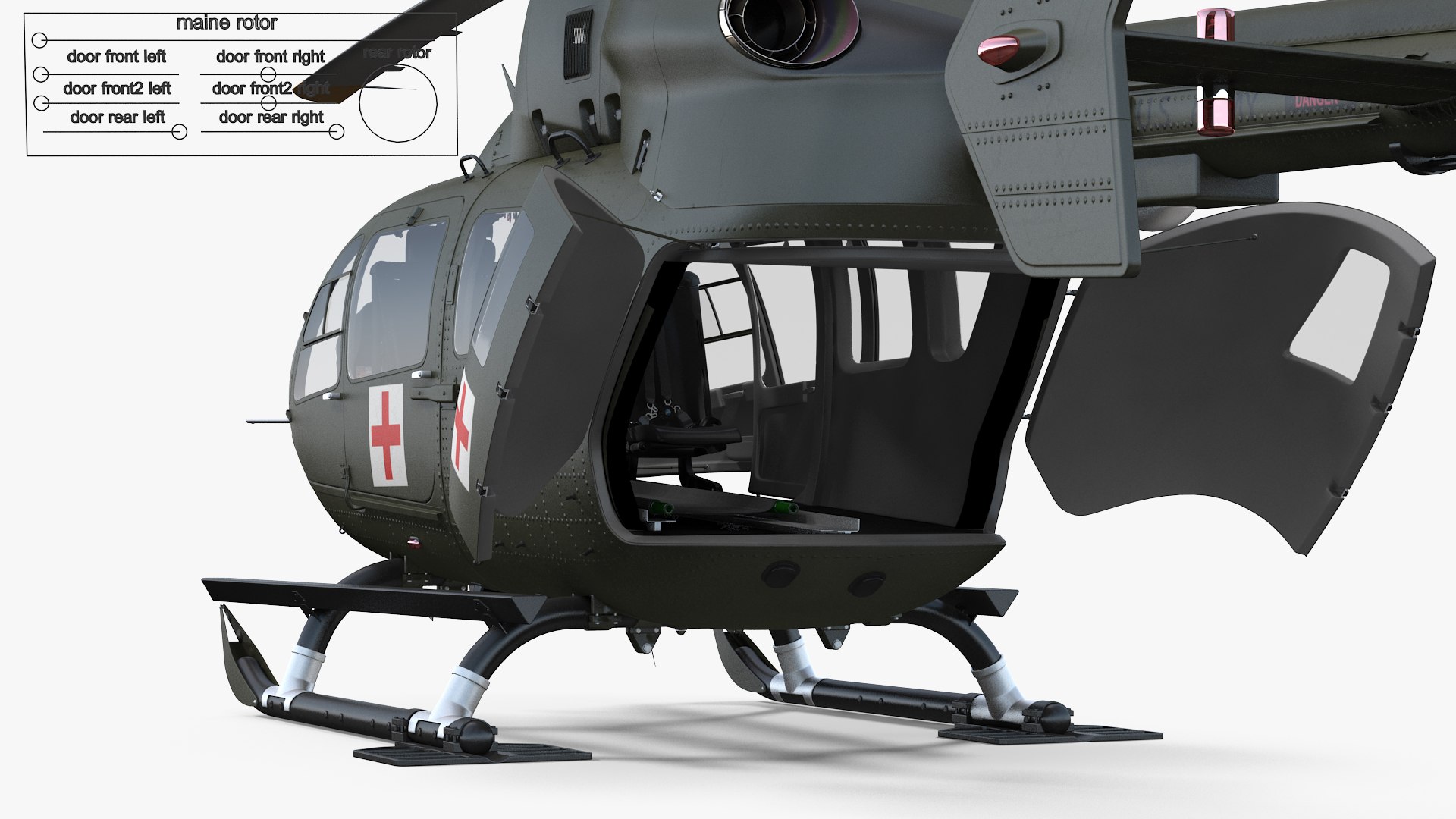 3D eurocopter h-72 lakota rigged - TurboSquid 1495454