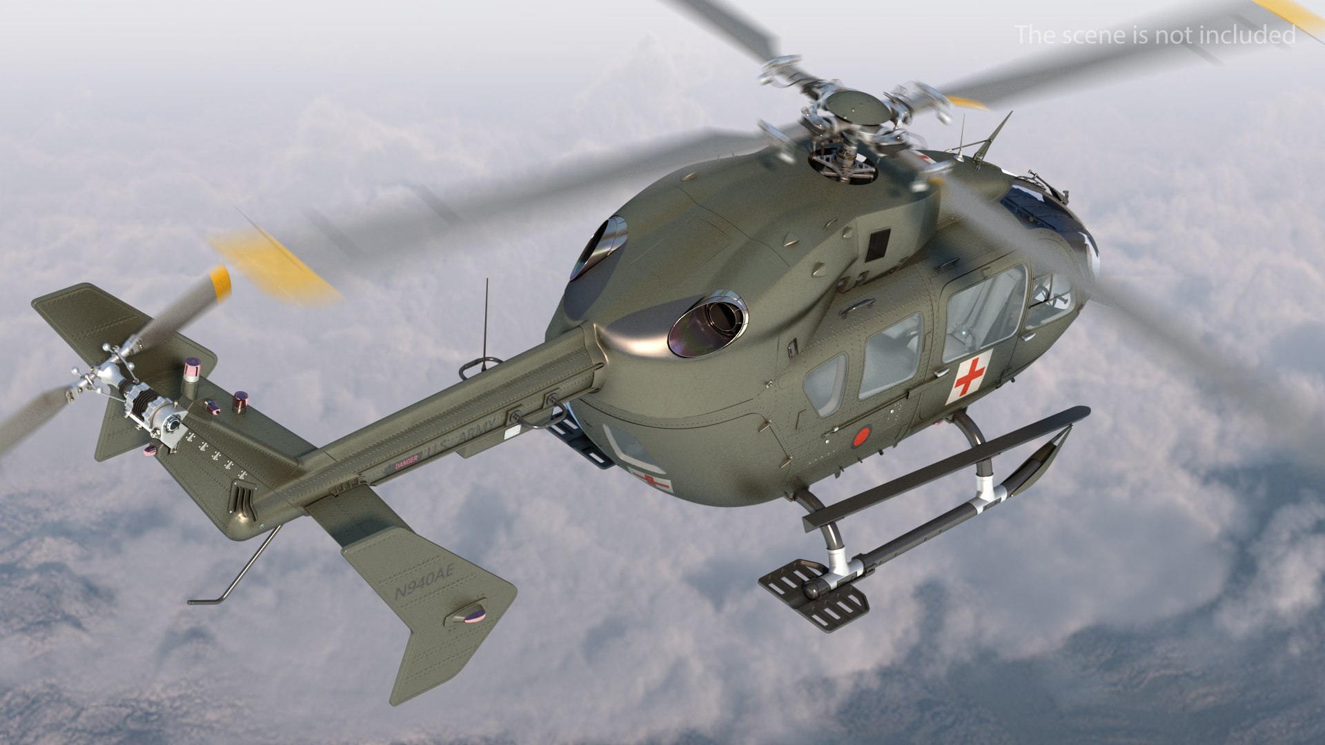 3D eurocopter h-72 lakota rigged - TurboSquid 1495454
