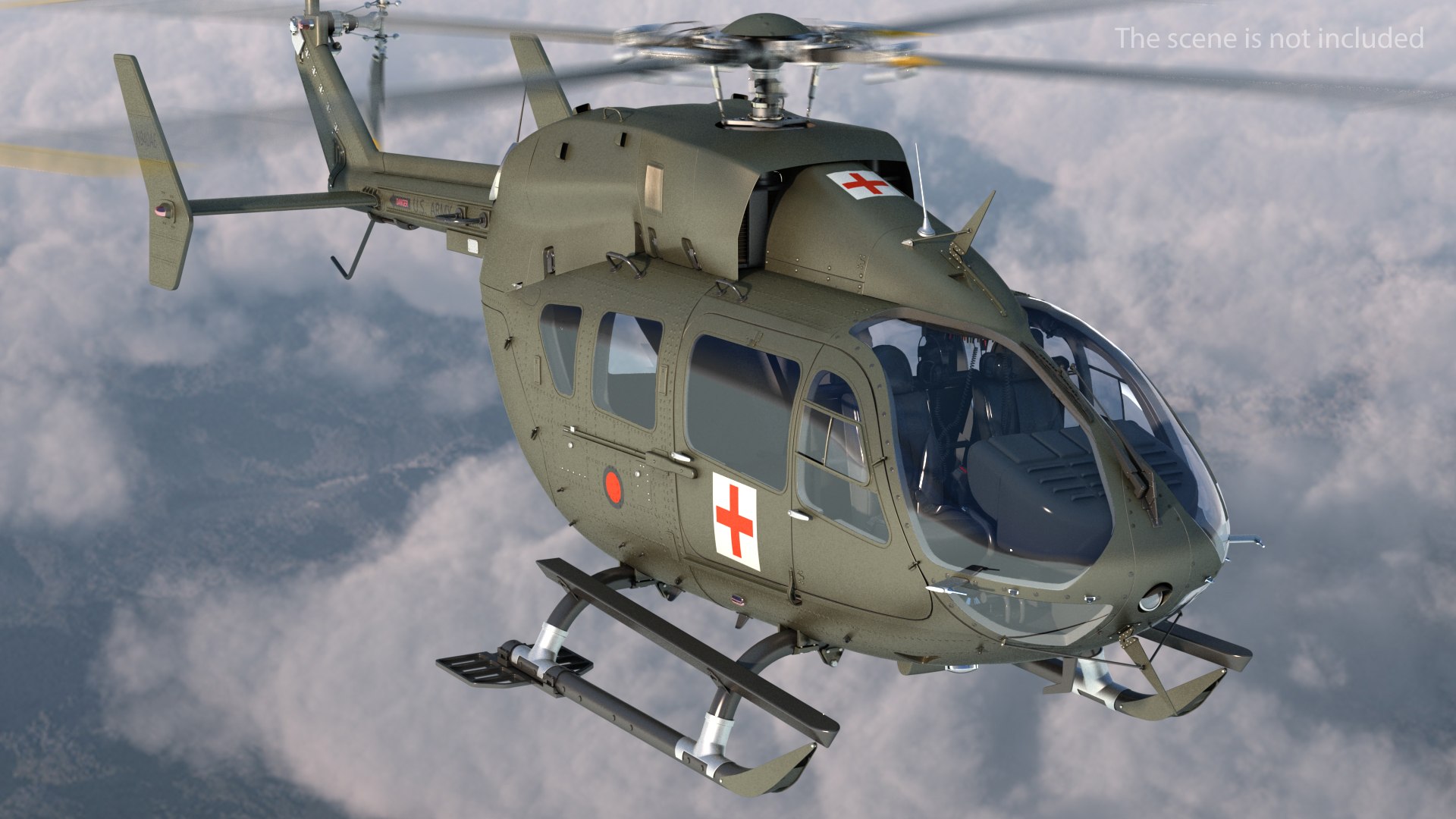 3D eurocopter h-72 lakota rigged - TurboSquid 1495454