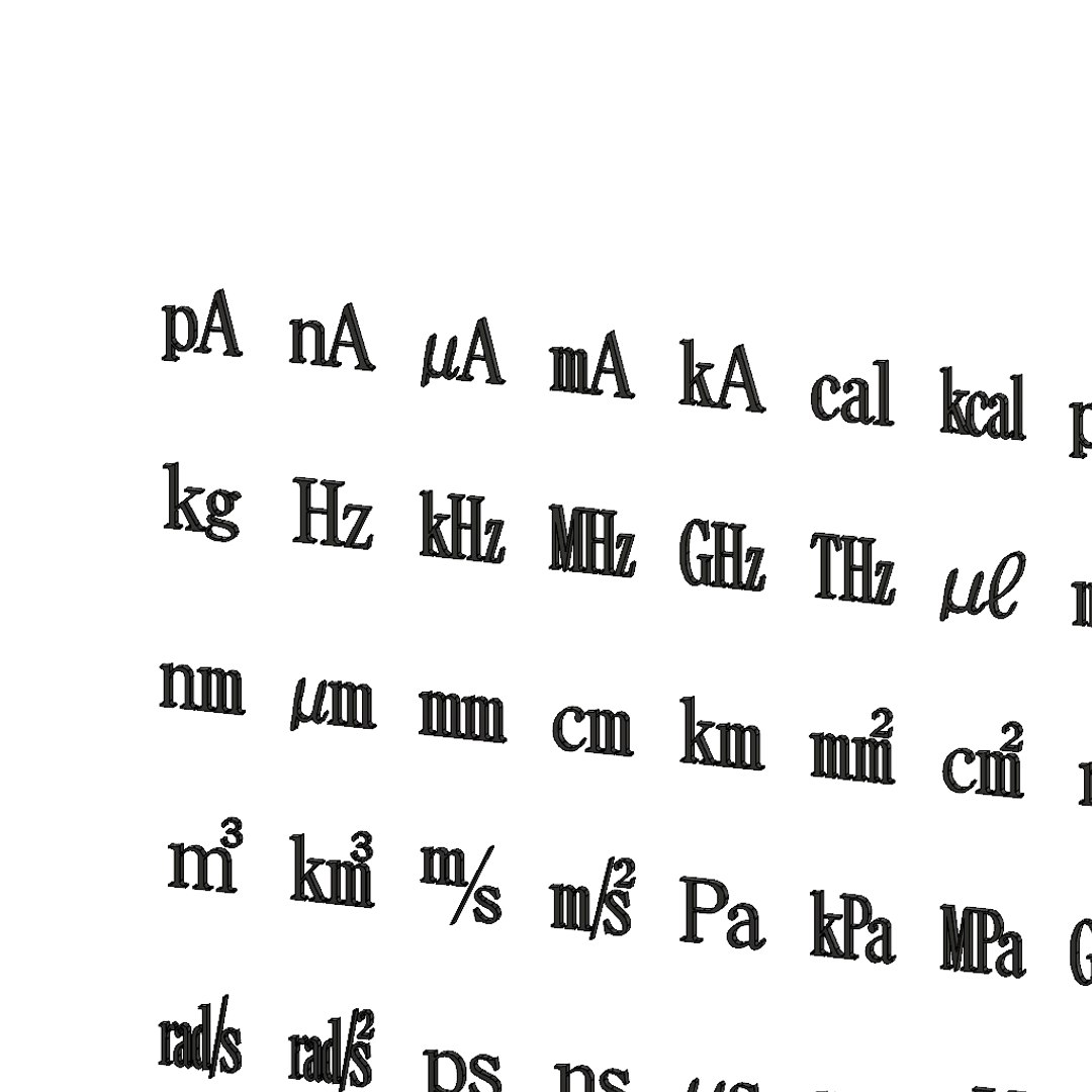 Unit Set1 Ms Mincho 3D Model - TurboSquid 1206024