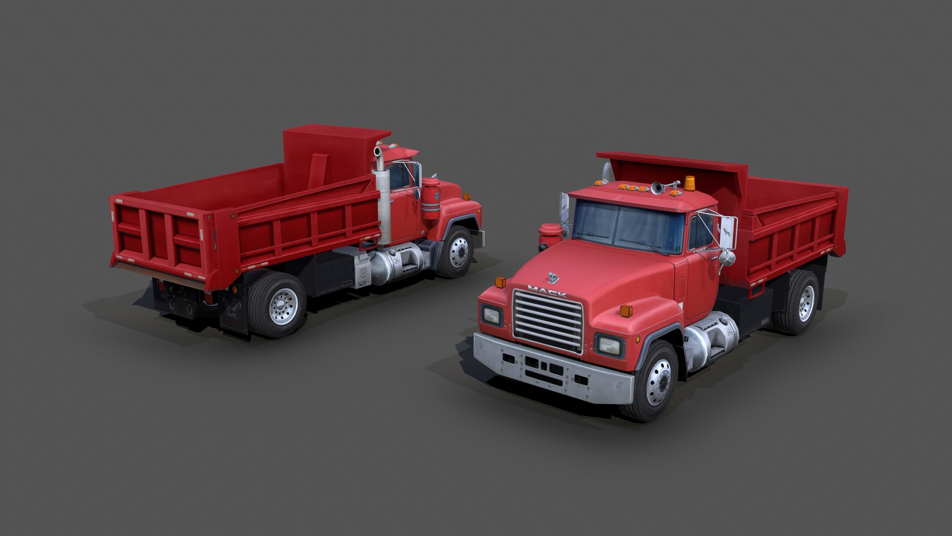 3D Mack RD690P Dump truck s04 1996 model - TurboSquid 1862492