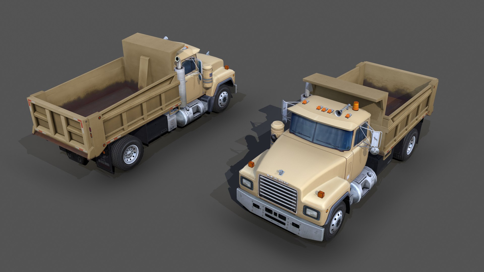 3D Mack RD690P Dump Truck S04 1996 Model - TurboSquid 1862492
