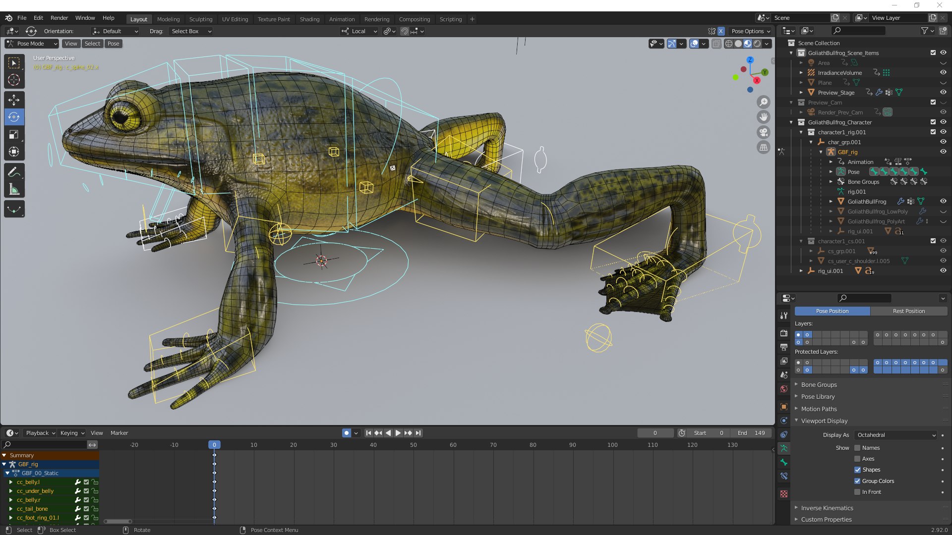 Goliath Bullfrog - Rigged 3D Model - TurboSquid 2031798