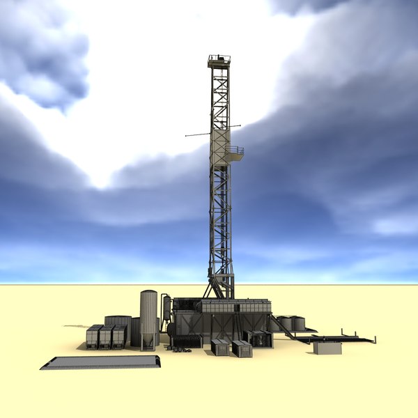 drilling rig land based 3d model