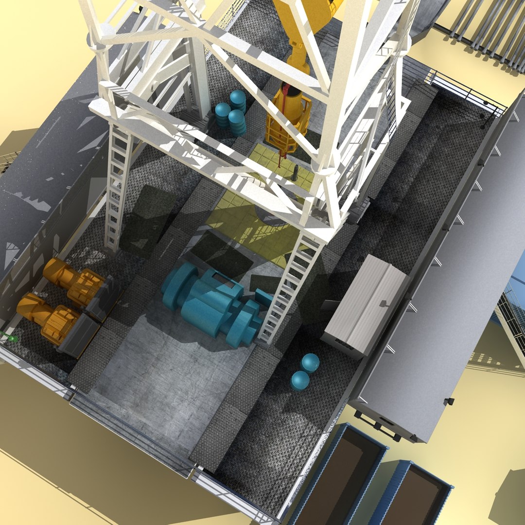 Drilling Rig Land Based 3d Model