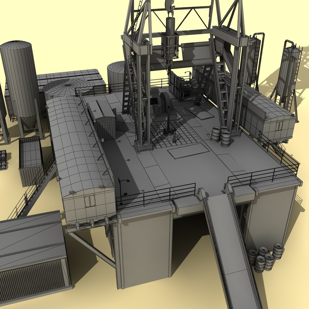 Drilling Rig Land Based 3d Model