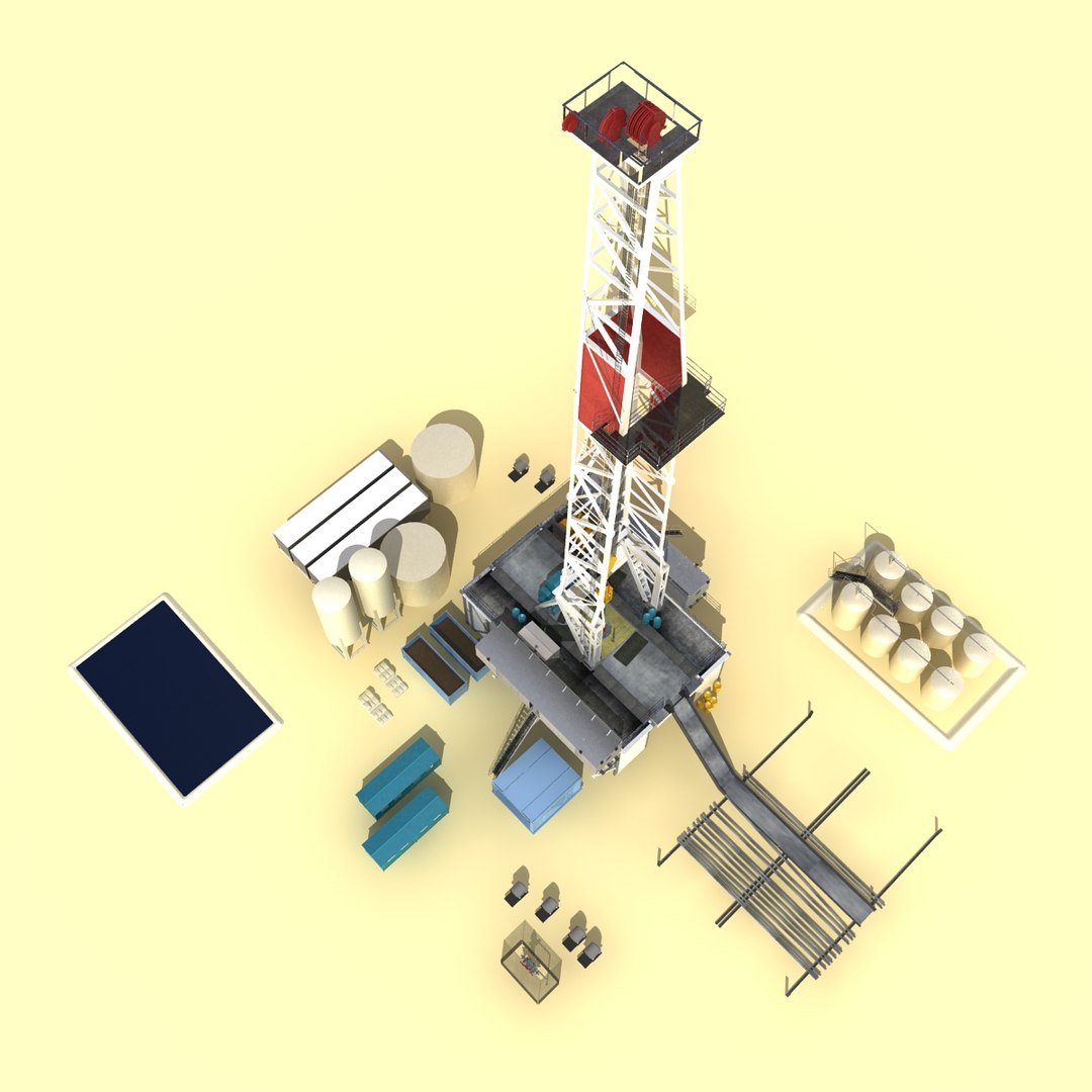 Drilling Rig Land Based 3d Model