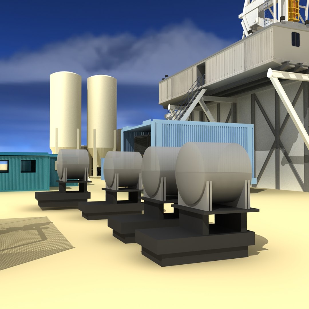 Drilling Rig Land Based 3d Model