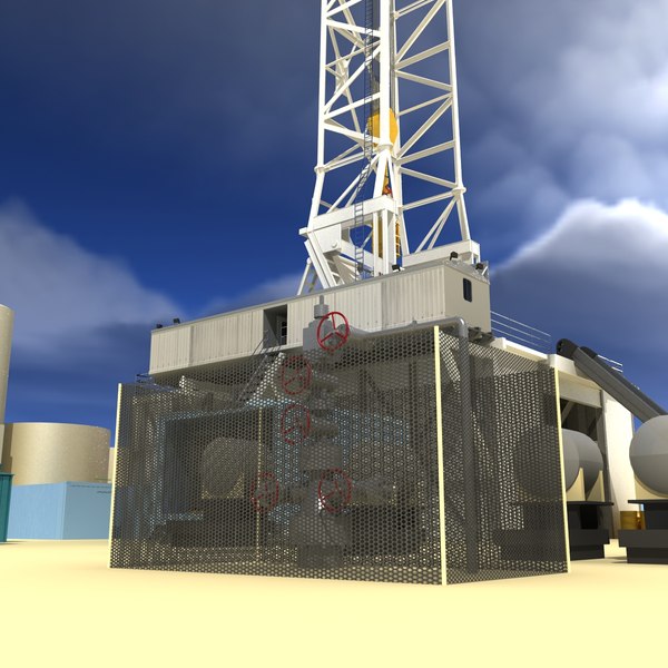 drilling rig land based 3d model