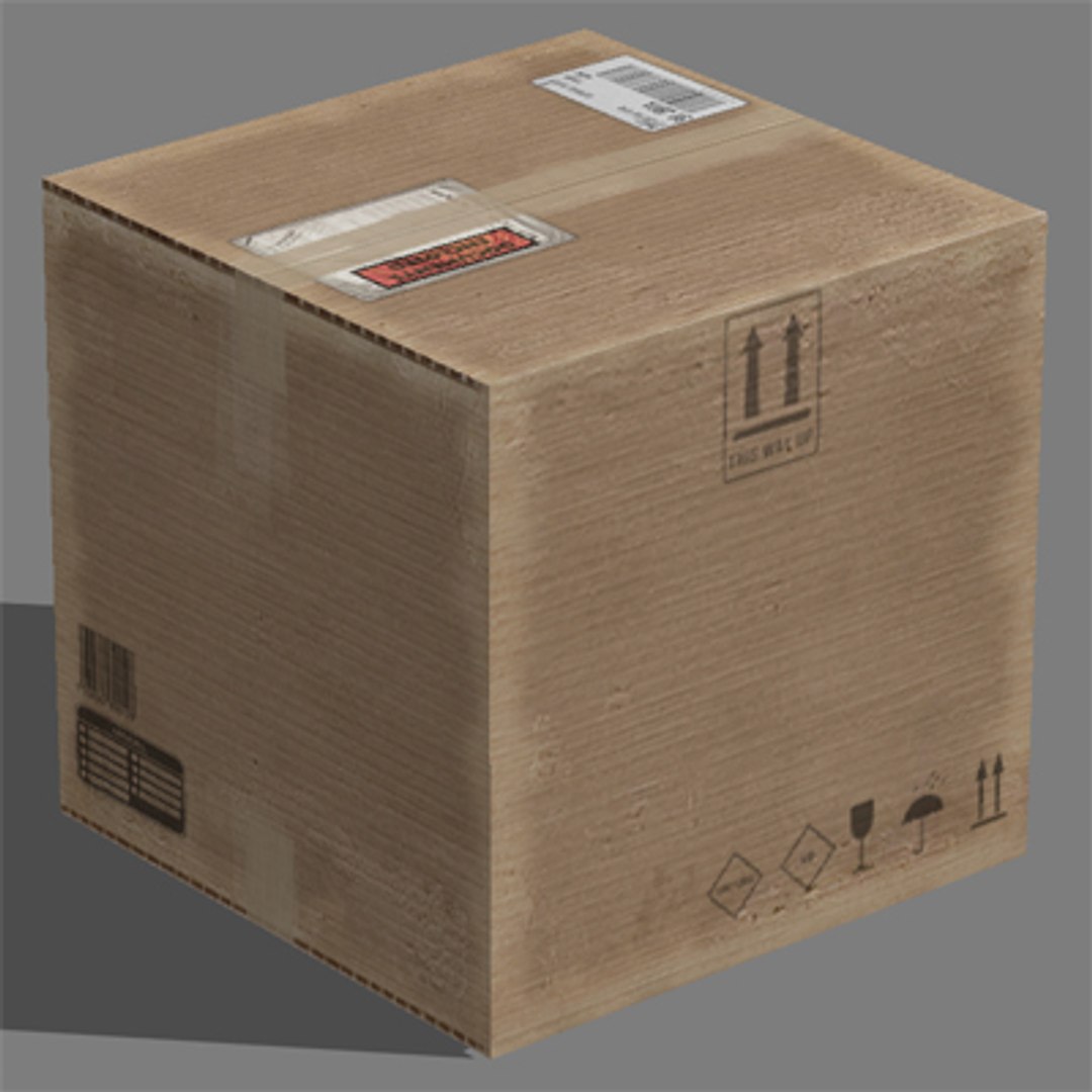Cardboard Box Prop 3d 3ds