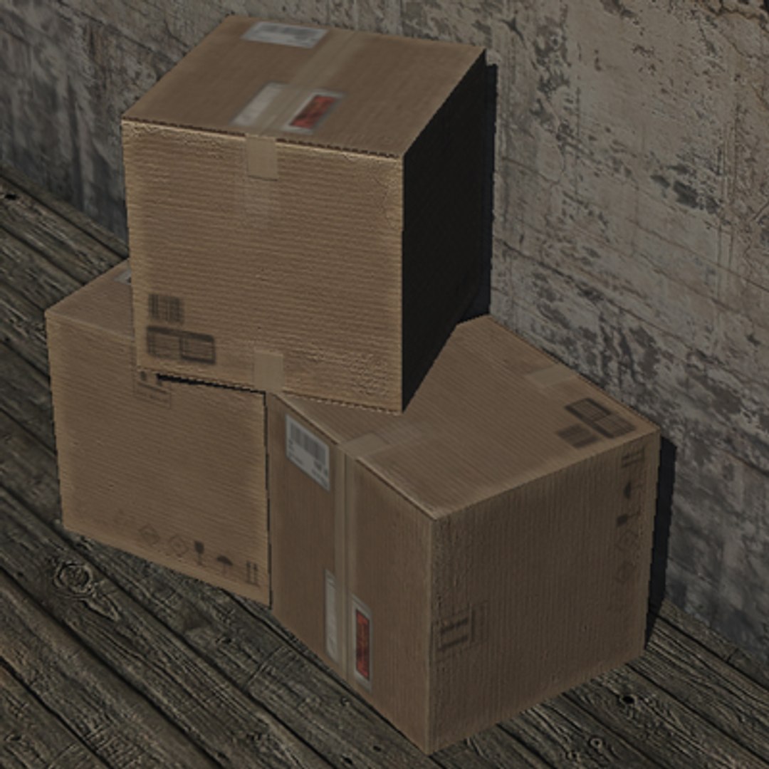 Cardboard Box Prop 3d 3ds