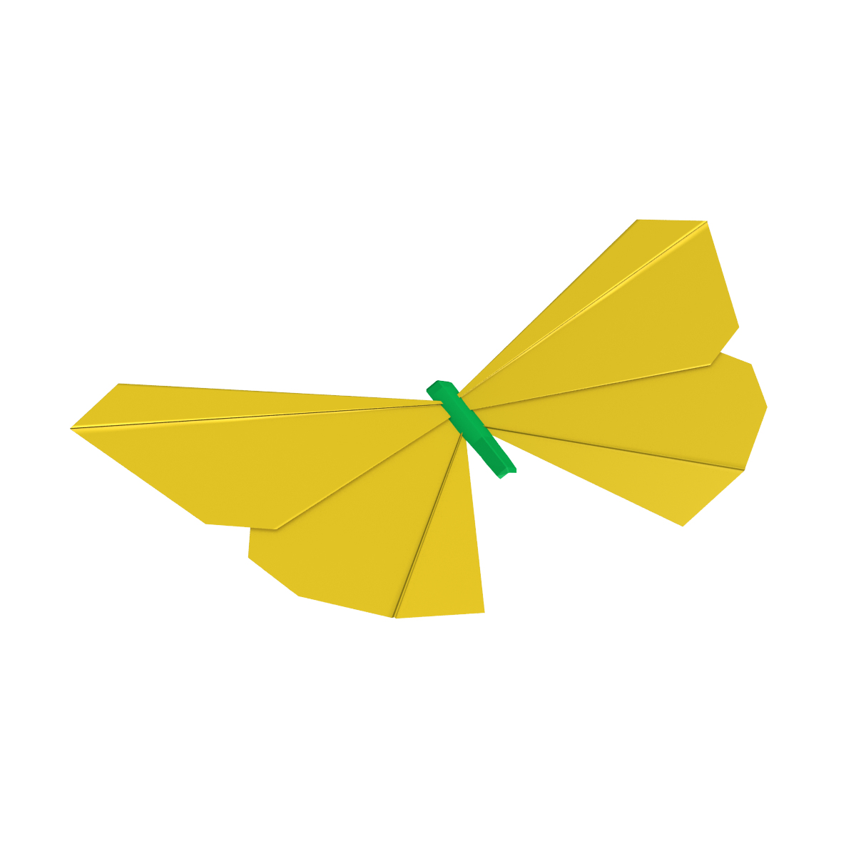 rigged origami butterfly 3d 3ds