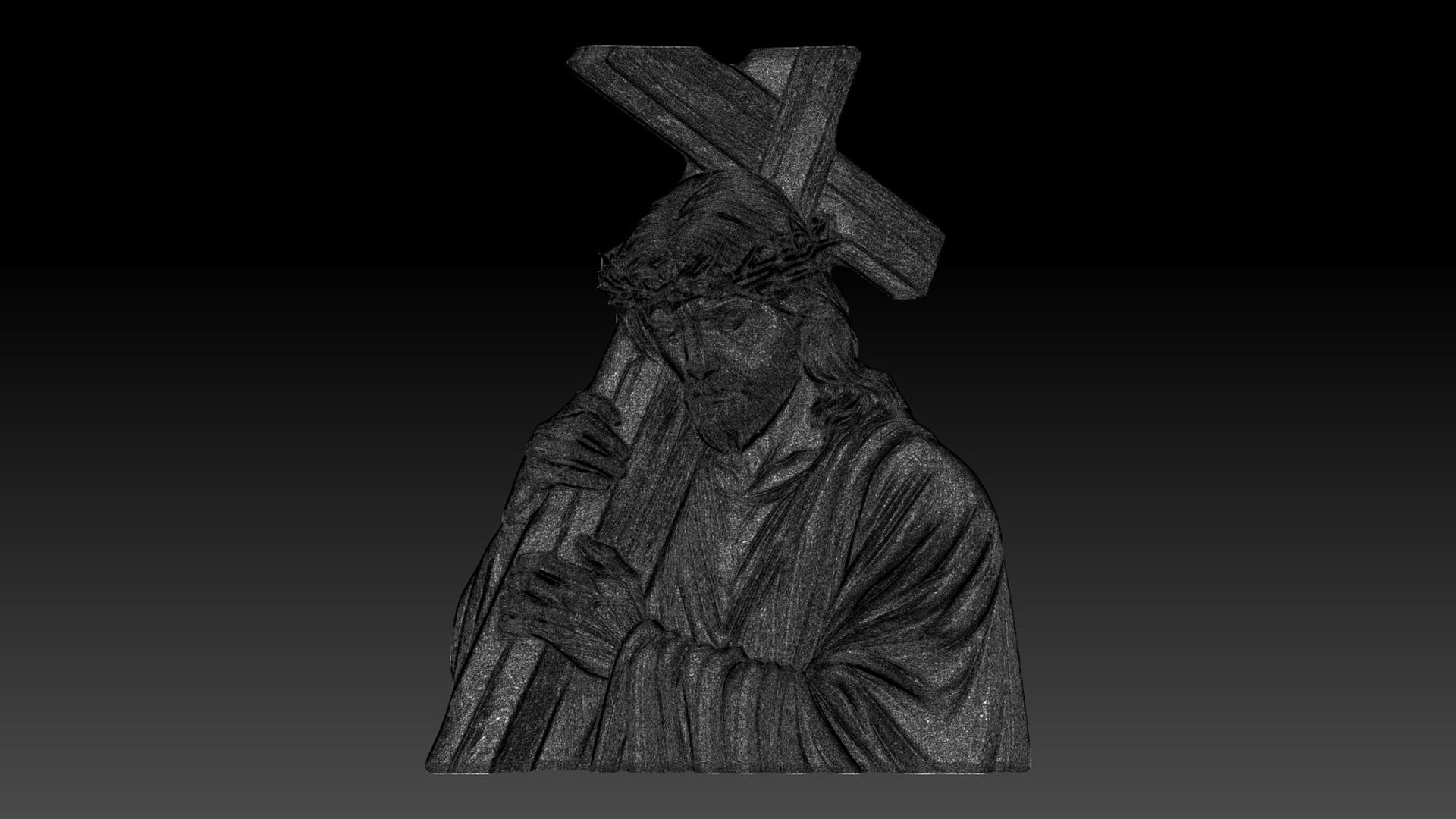 3D Jesus Carrying The Cross Basrelief 05 240608 Model - TurboSquid 2368717