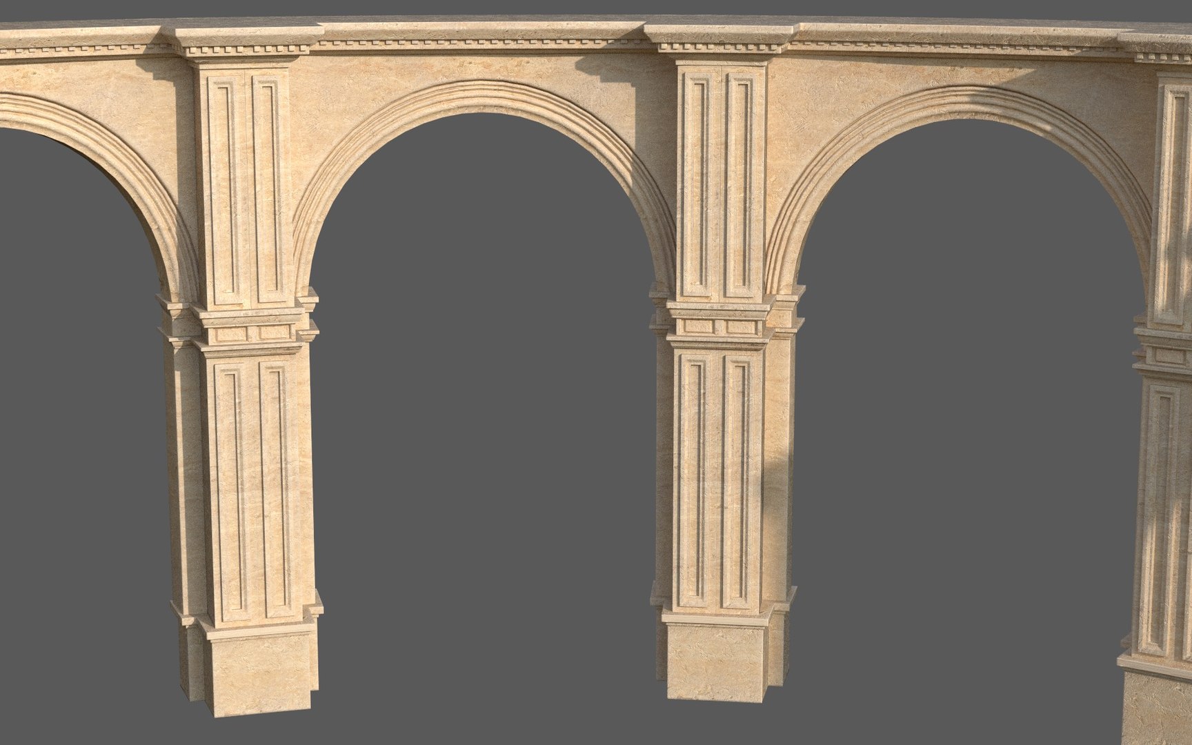 Classic Roman Or Greek Peristyle Arc 3D Model - TurboSquid 2184850