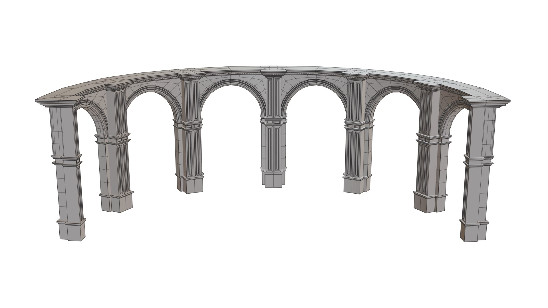 Classic Roman Or Greek Peristyle Arc 3D Model - TurboSquid 2184850