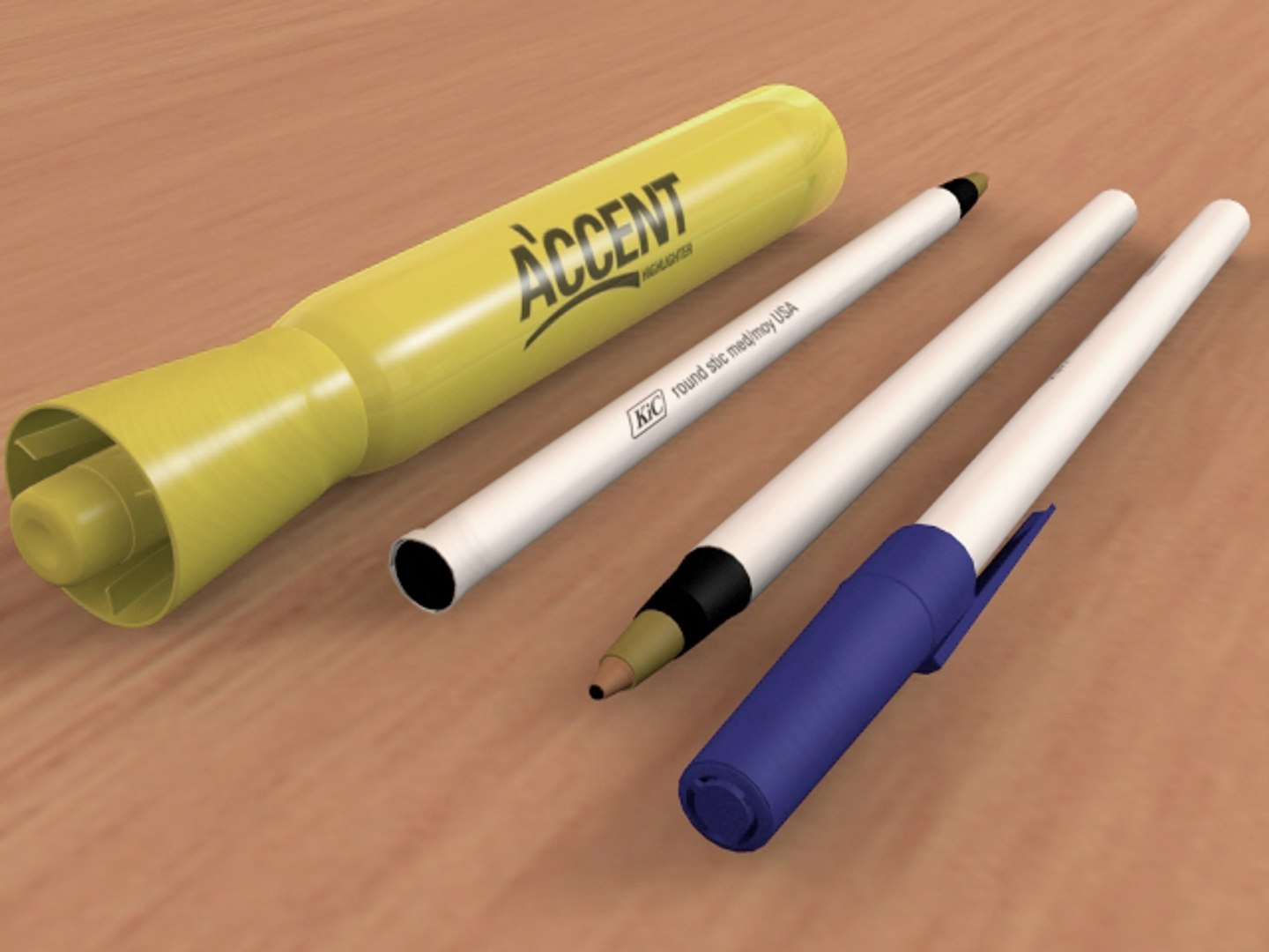 3d Model Pens Marker