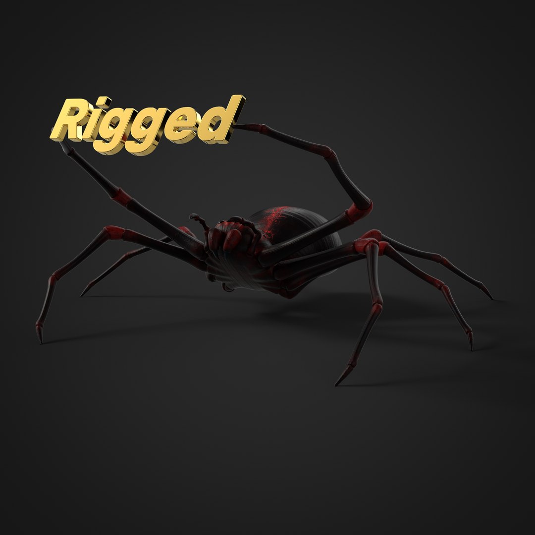 3D Spider 8k Pbr Rigged Model - TurboSquid 1648782
