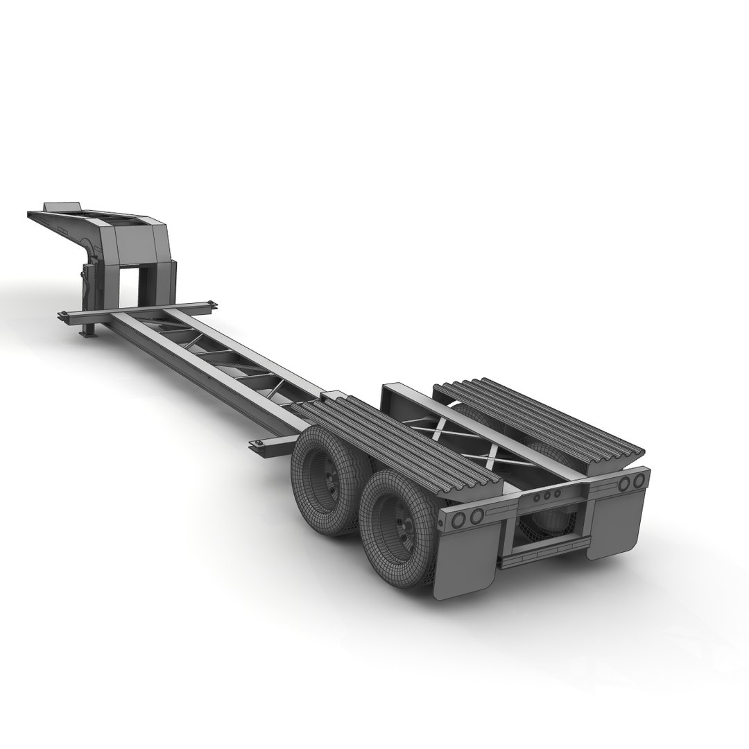 3d Container Chassis Model