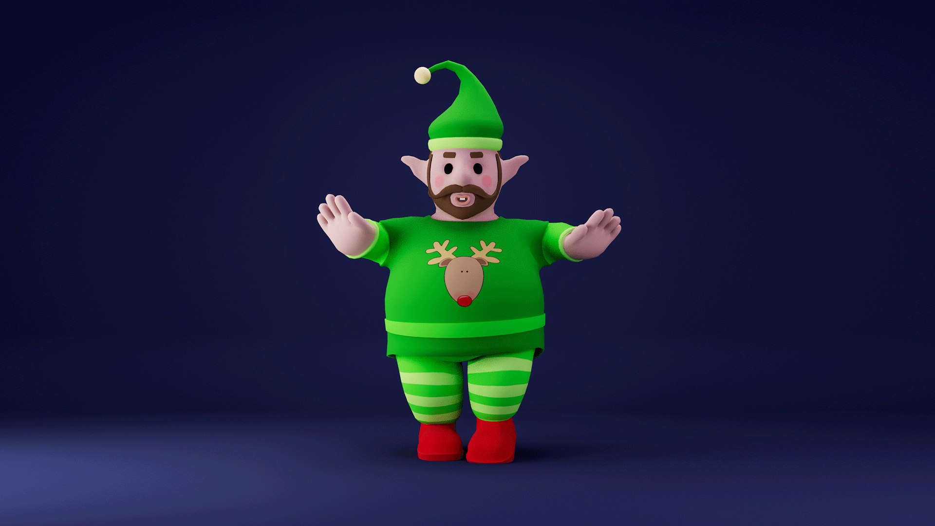 3D Model Santa Claus And Elves Christmas Characters - TurboSquid 1992379