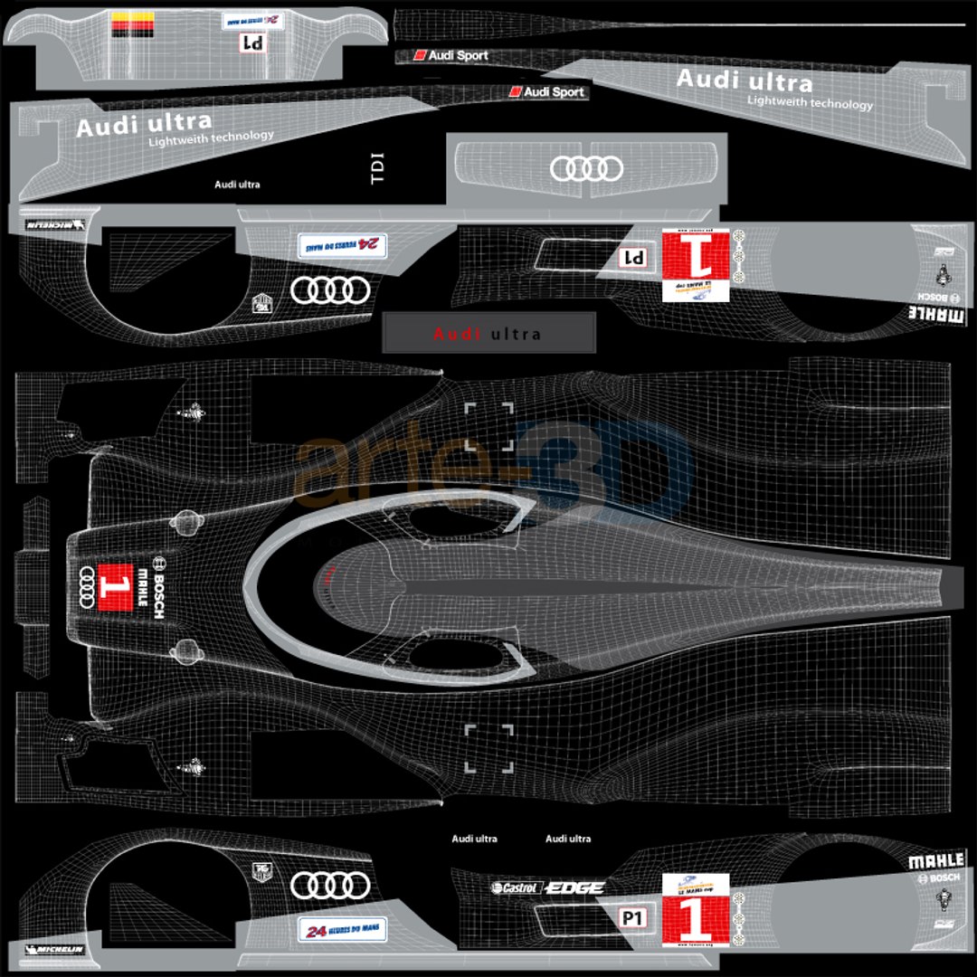 3d Model 2011 Audi R18