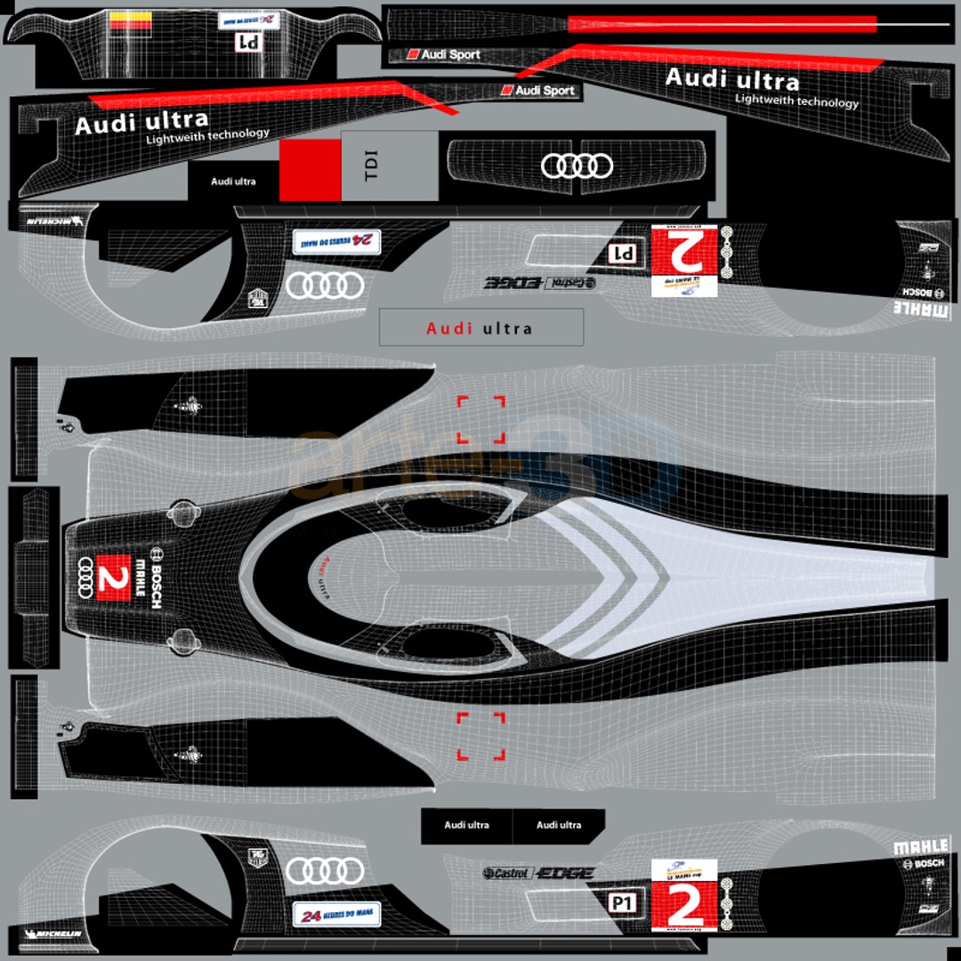 3d Model 2011 Audi R18