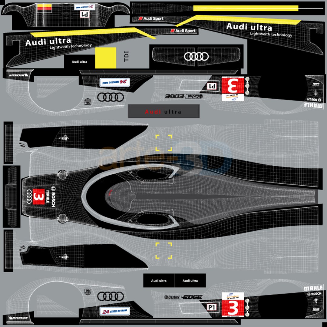 3d Model 2011 Audi R18
