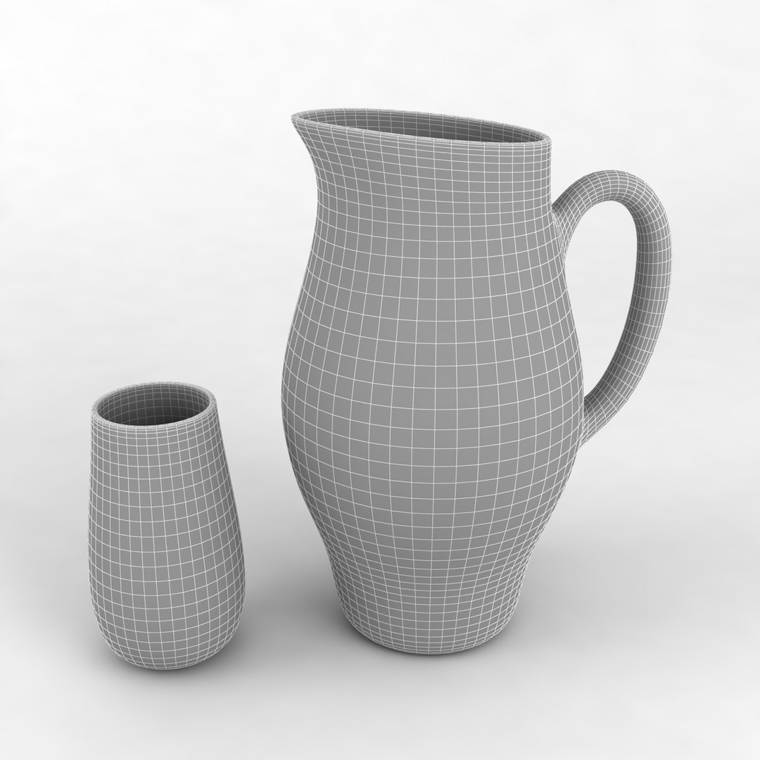 3d Pitcher Glass Juice