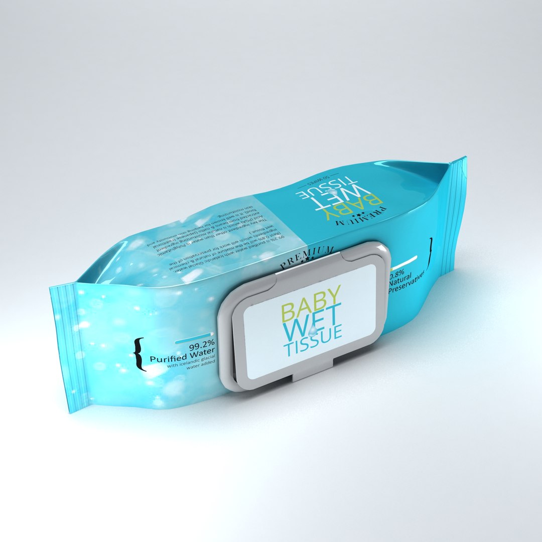 Baby Wet Wipes Mockup 3D Model - TurboSquid 1194612