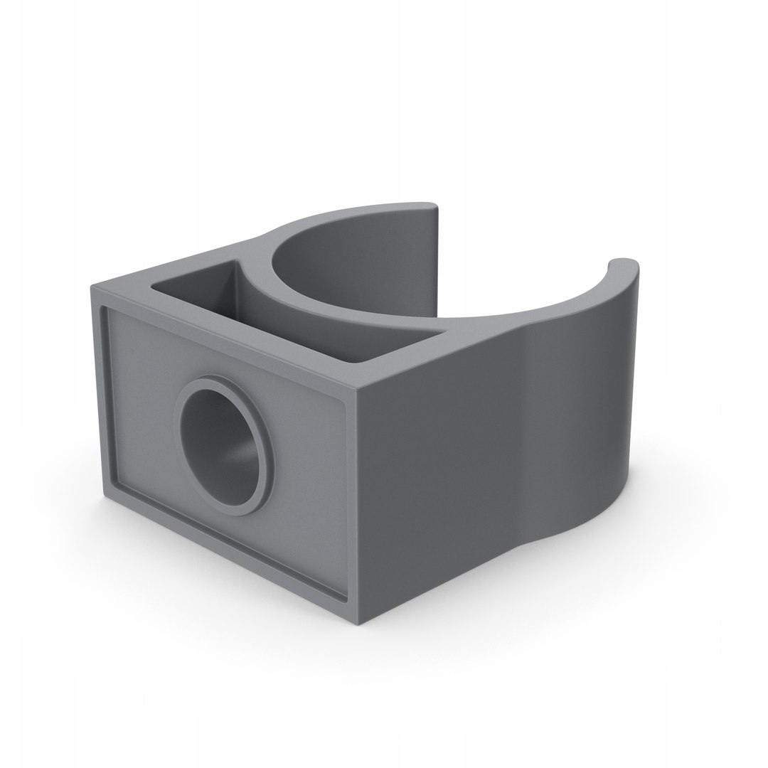 3D Model Grey Plastic Pipe Clamp - TurboSquid 1951184