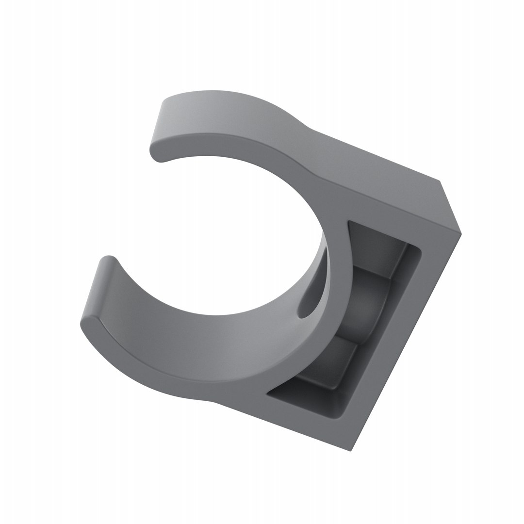 3D Model Grey Plastic Pipe Clamp - TurboSquid 1951184