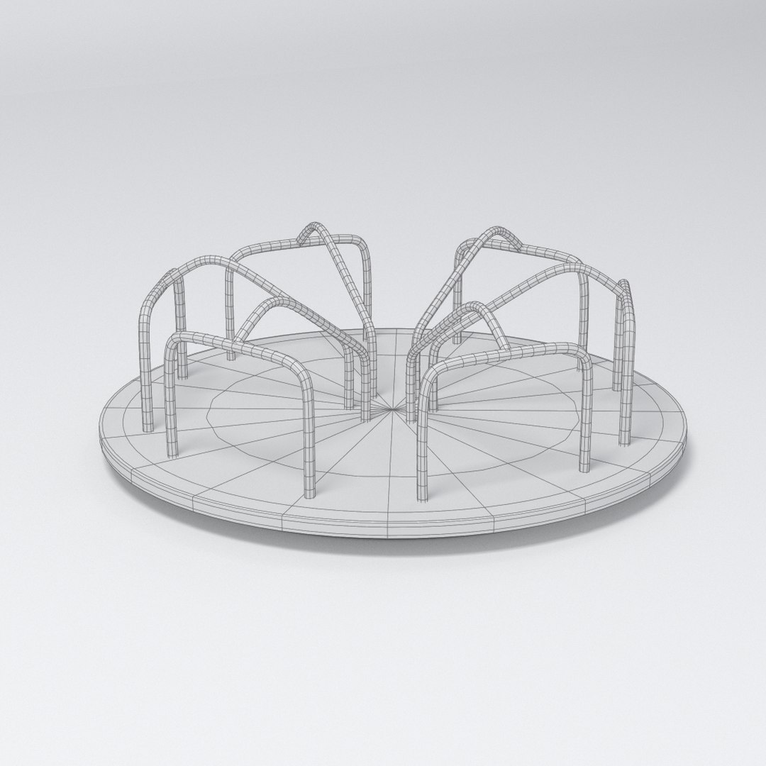 Playground Carousel 3D Model - TurboSquid 1428885
