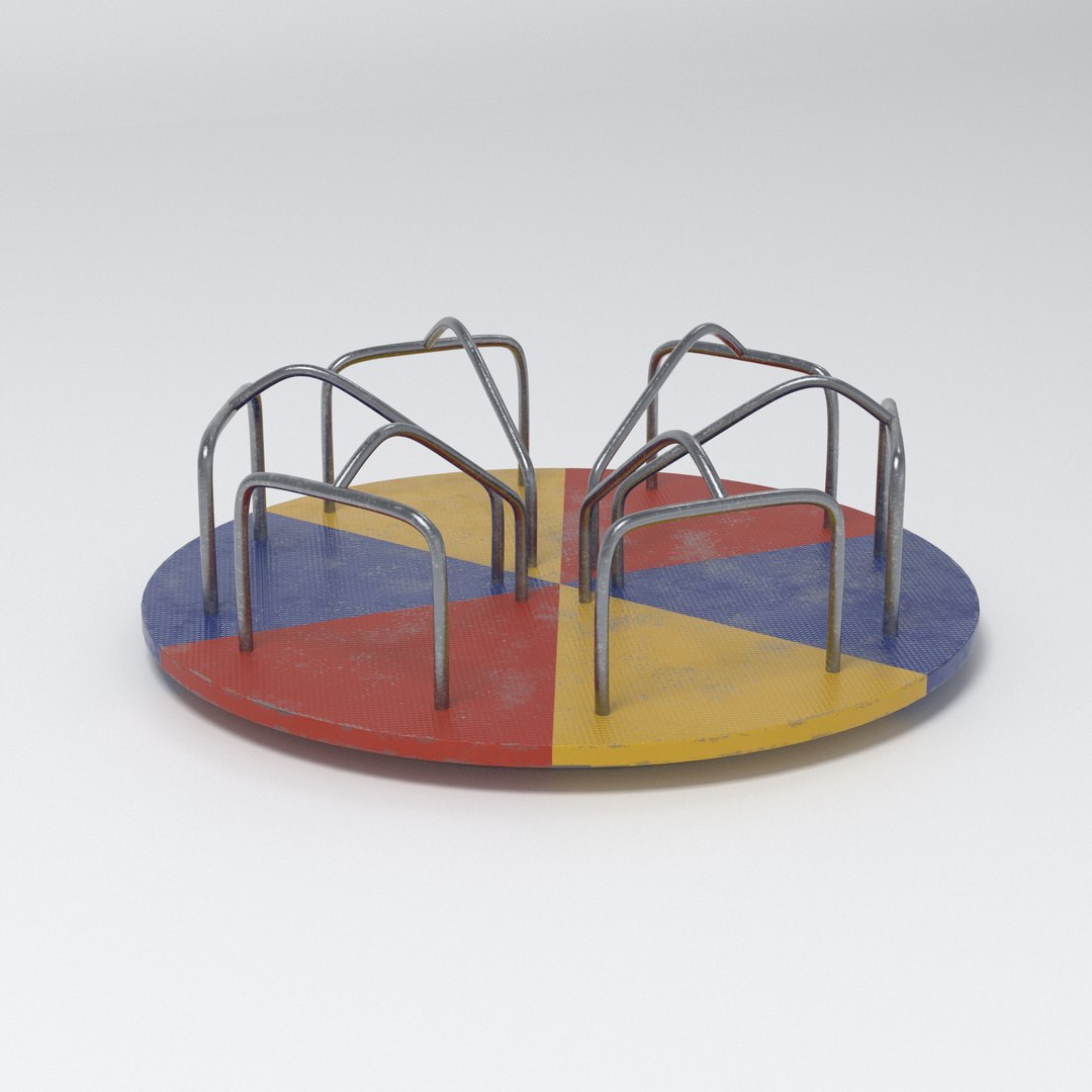 Playground Carousel 3D Model - TurboSquid 1428885