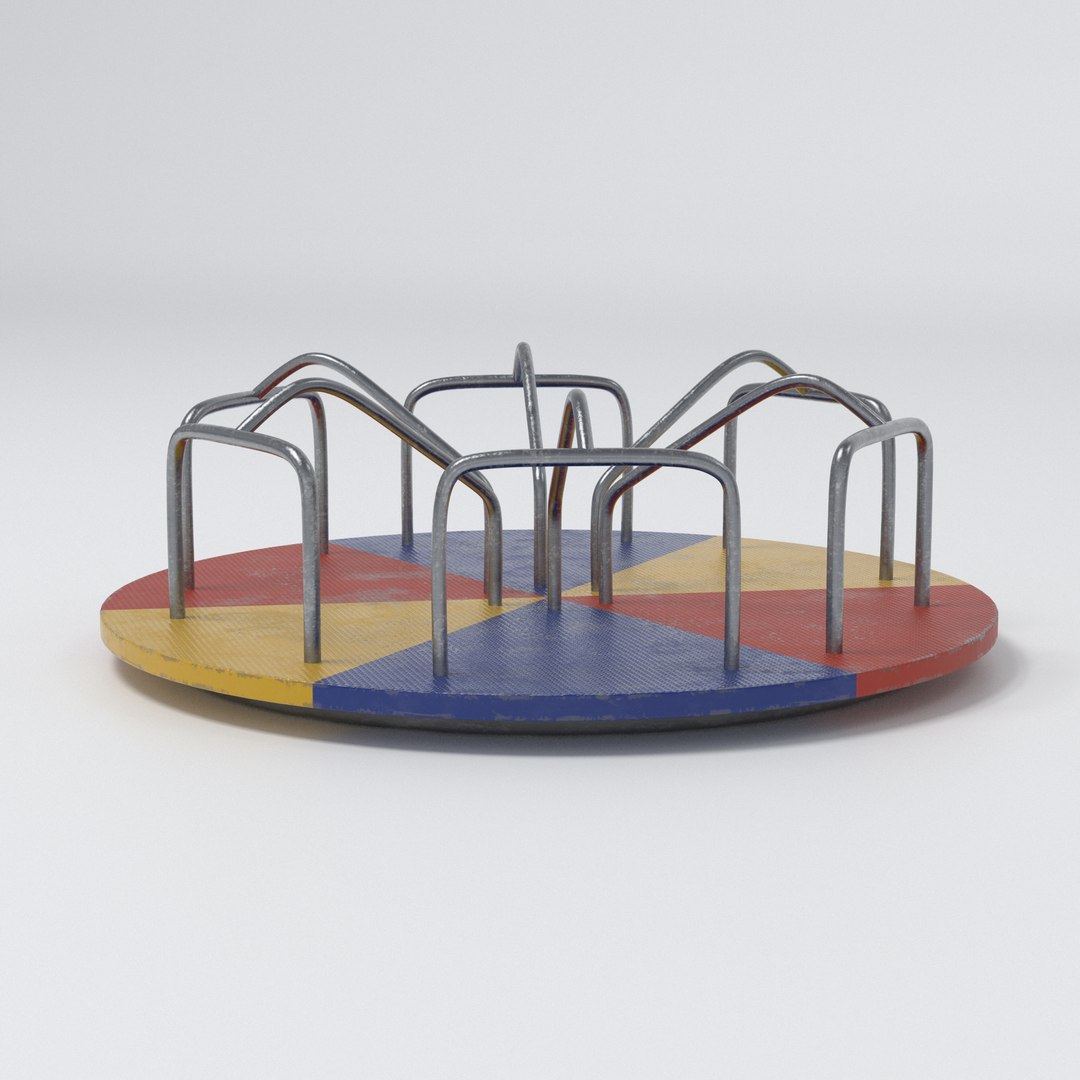 Playground Carousel 3D Model - TurboSquid 1428885