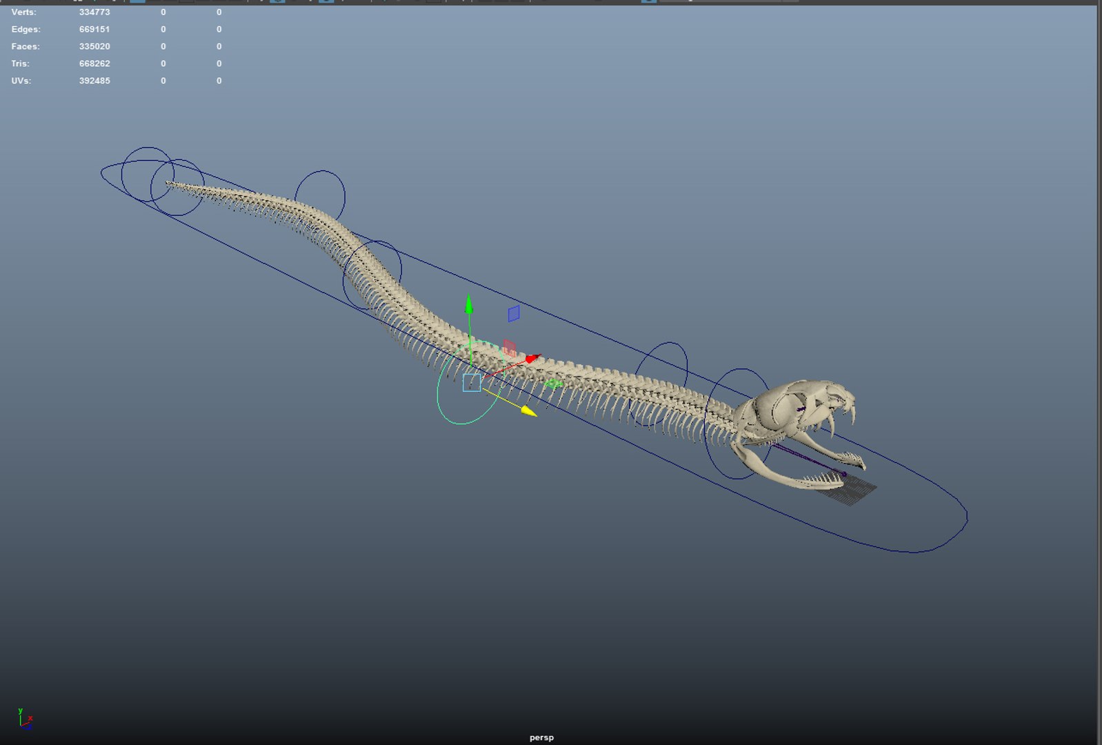 3D Snake Skeleton Rig - TurboSquid 1471901