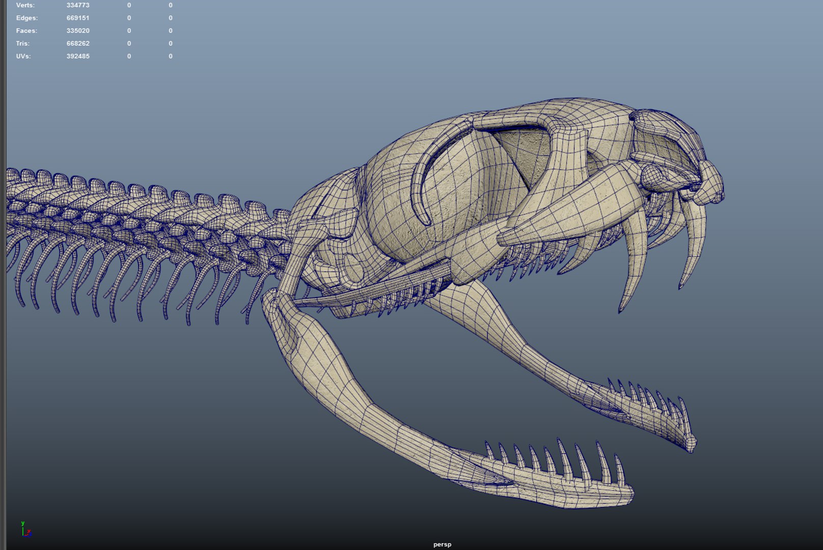 3D Snake Skeleton Rig - TurboSquid 1471901